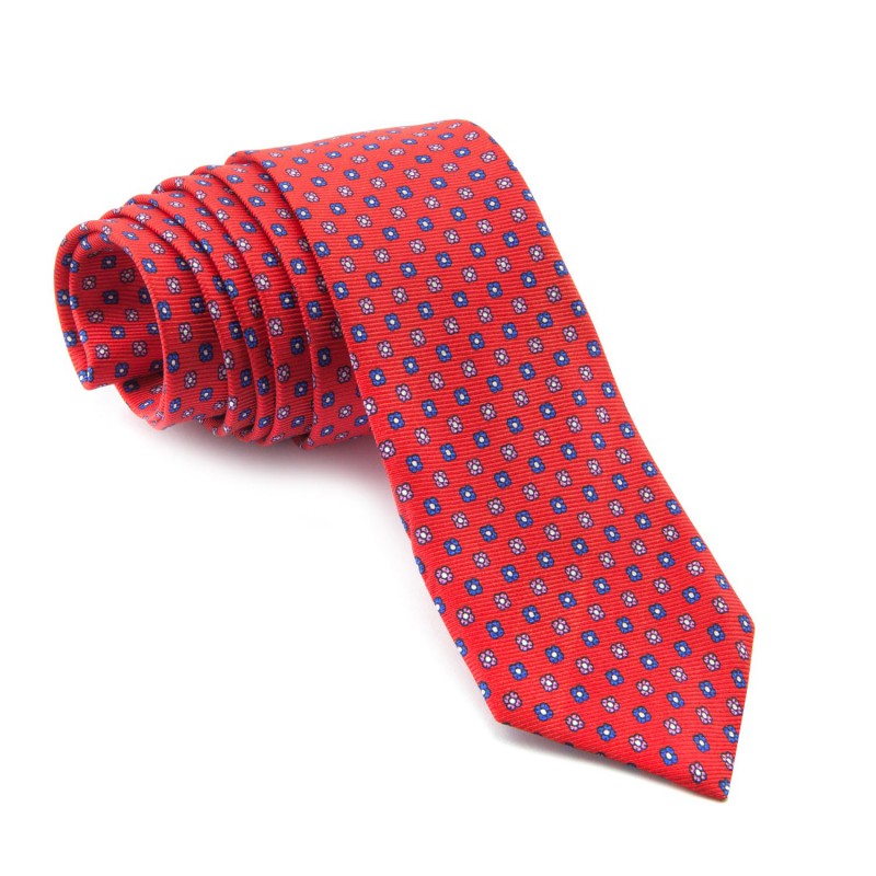Corbata Roja Flores | CB1155