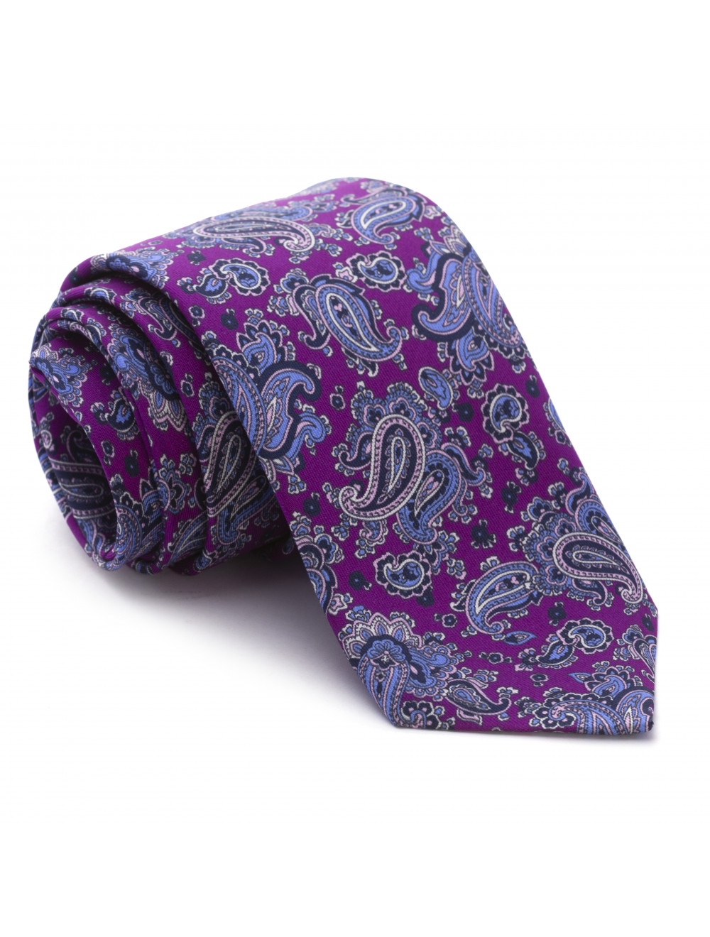 Corbata Buganvilla Cachemires Celestes y Rosas