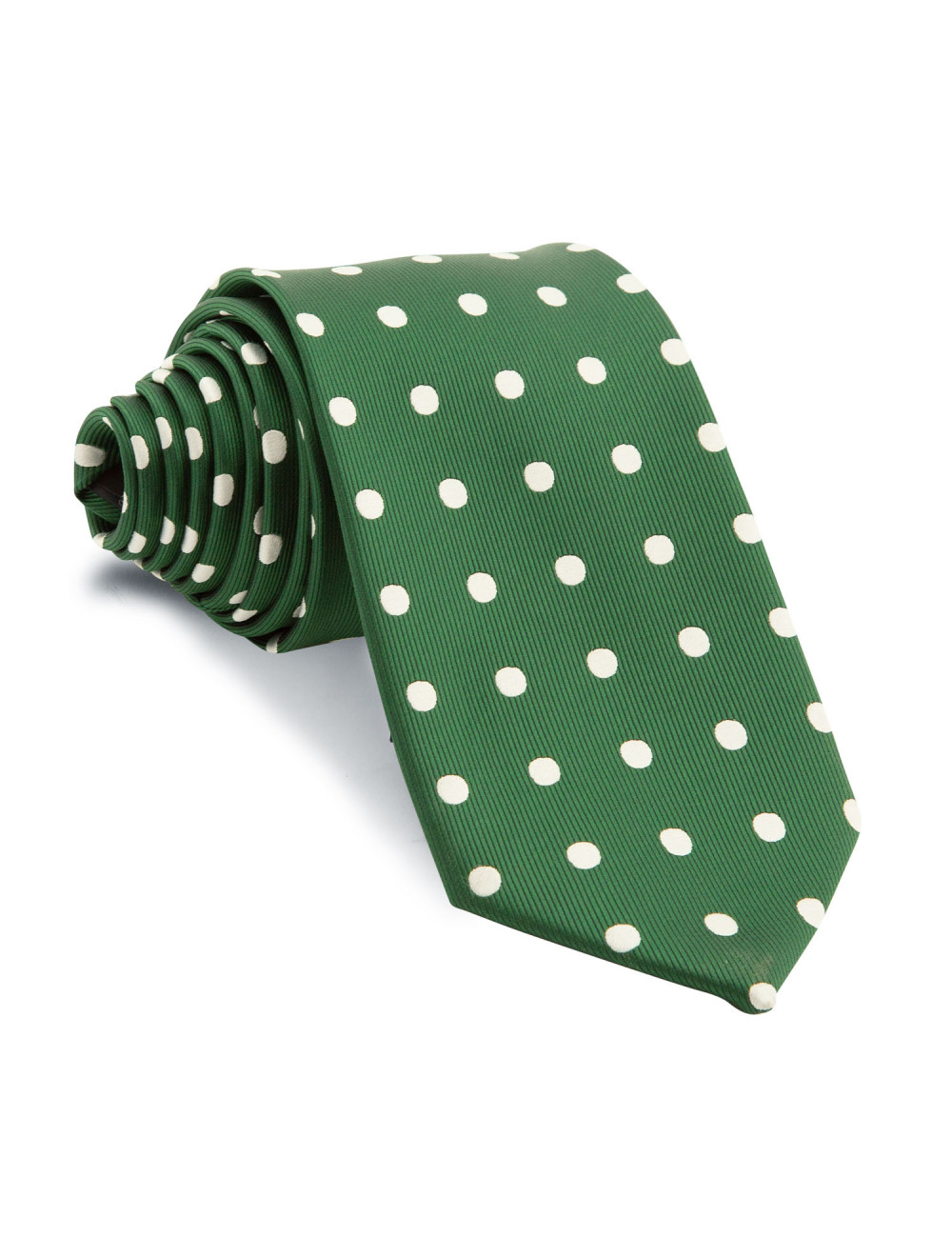 Corbata Verde Lunares Blancos | 69353-1